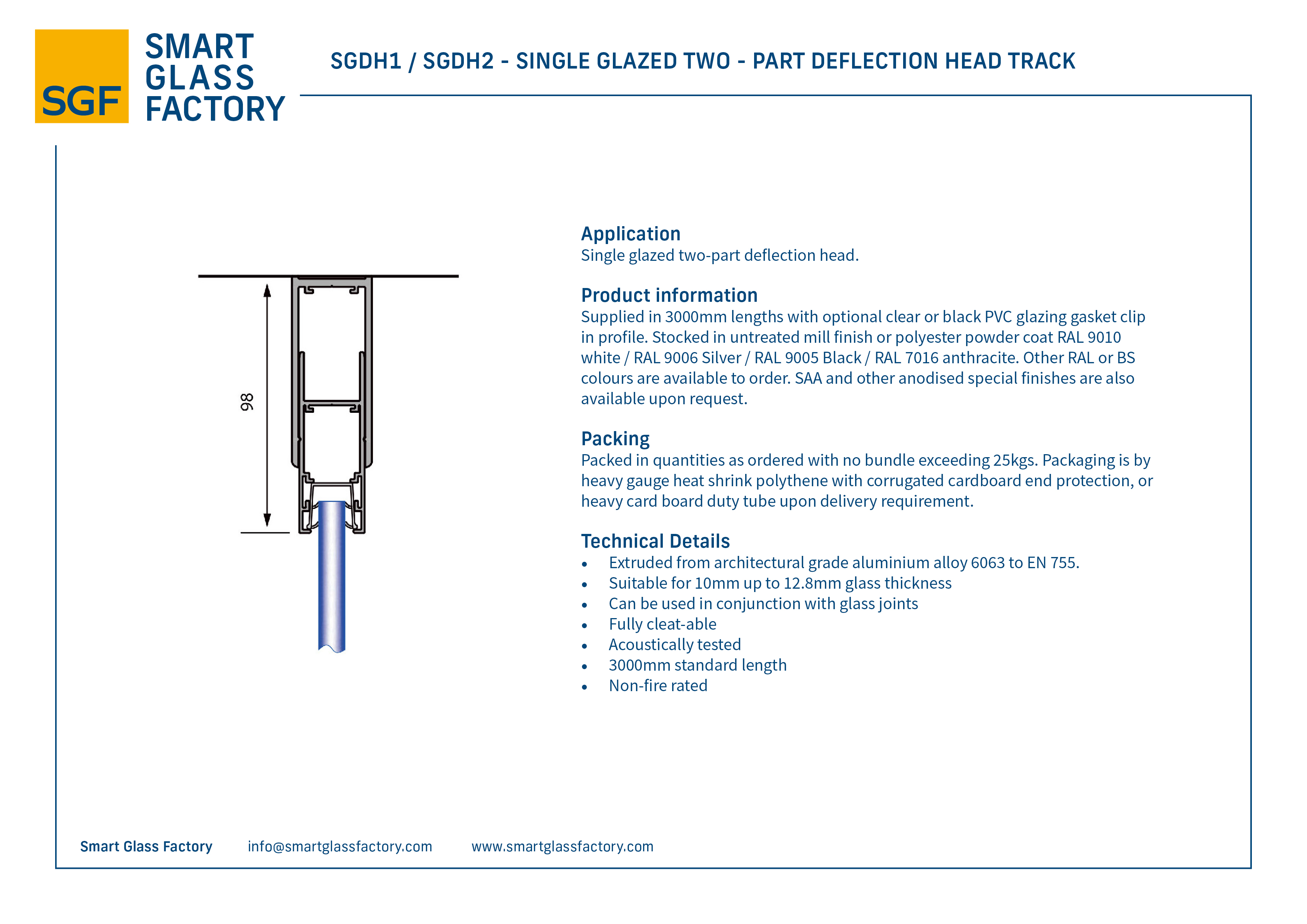 SGDH1 & SGDH2, Two Part Deflection Head